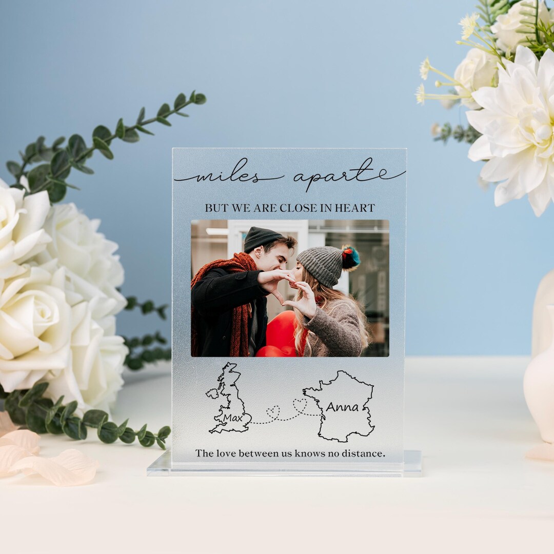 Custom Two States Apart Map Plaque,long Distance Relationship Gift ...