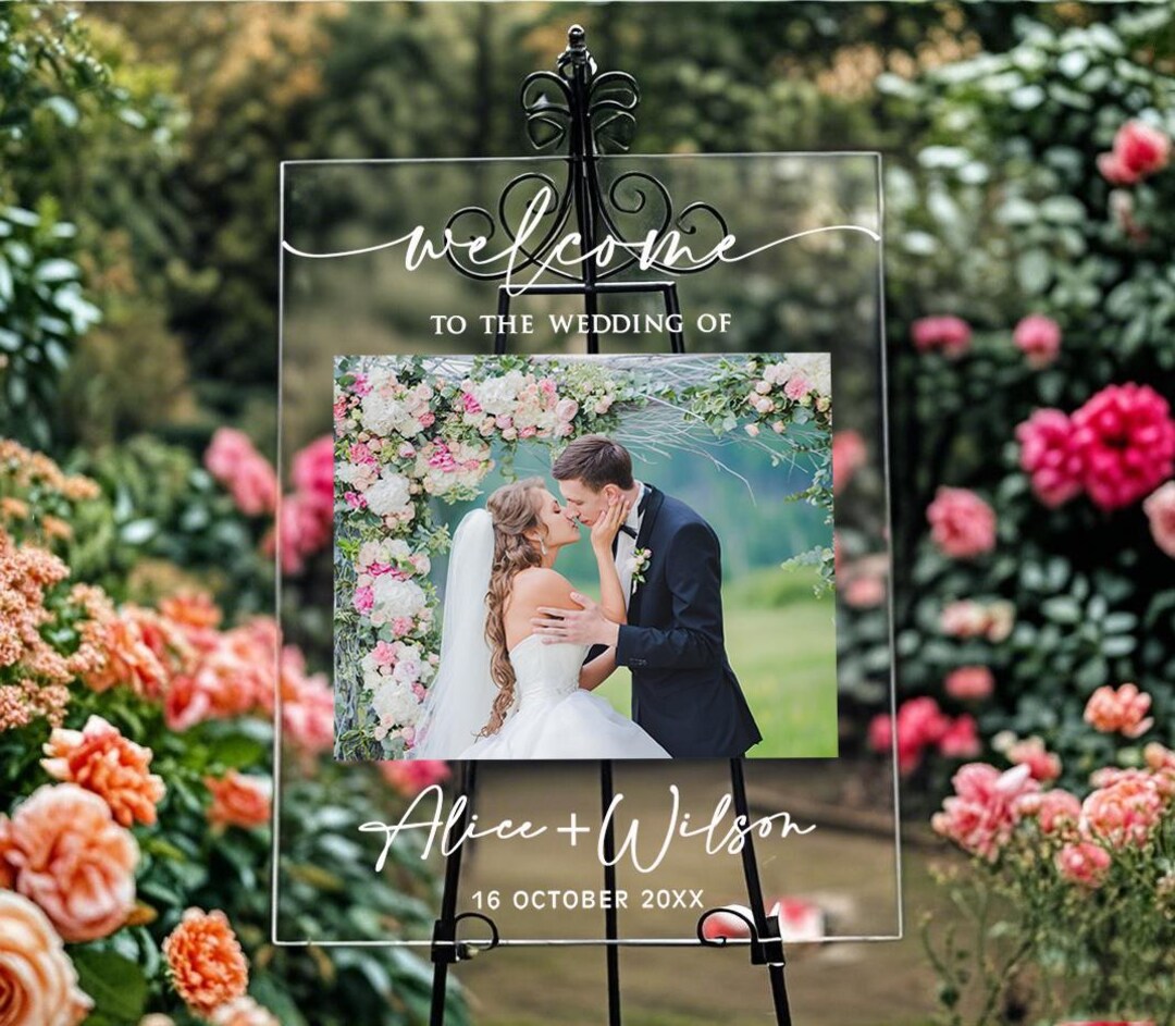 Wedding Photo Sign,custom Welcome to the Party Sign Couple's Wedding ...