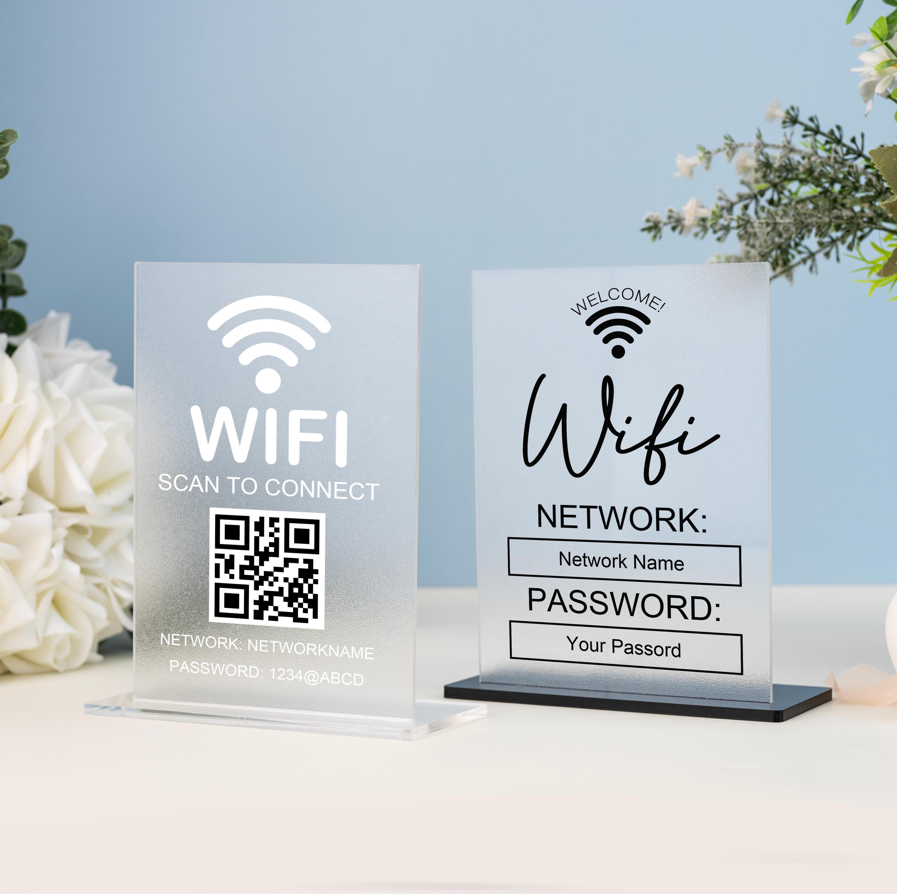 Acrylic Wifi Password Sign,personalized Wi-fi Network Sign,custom Wifi ...