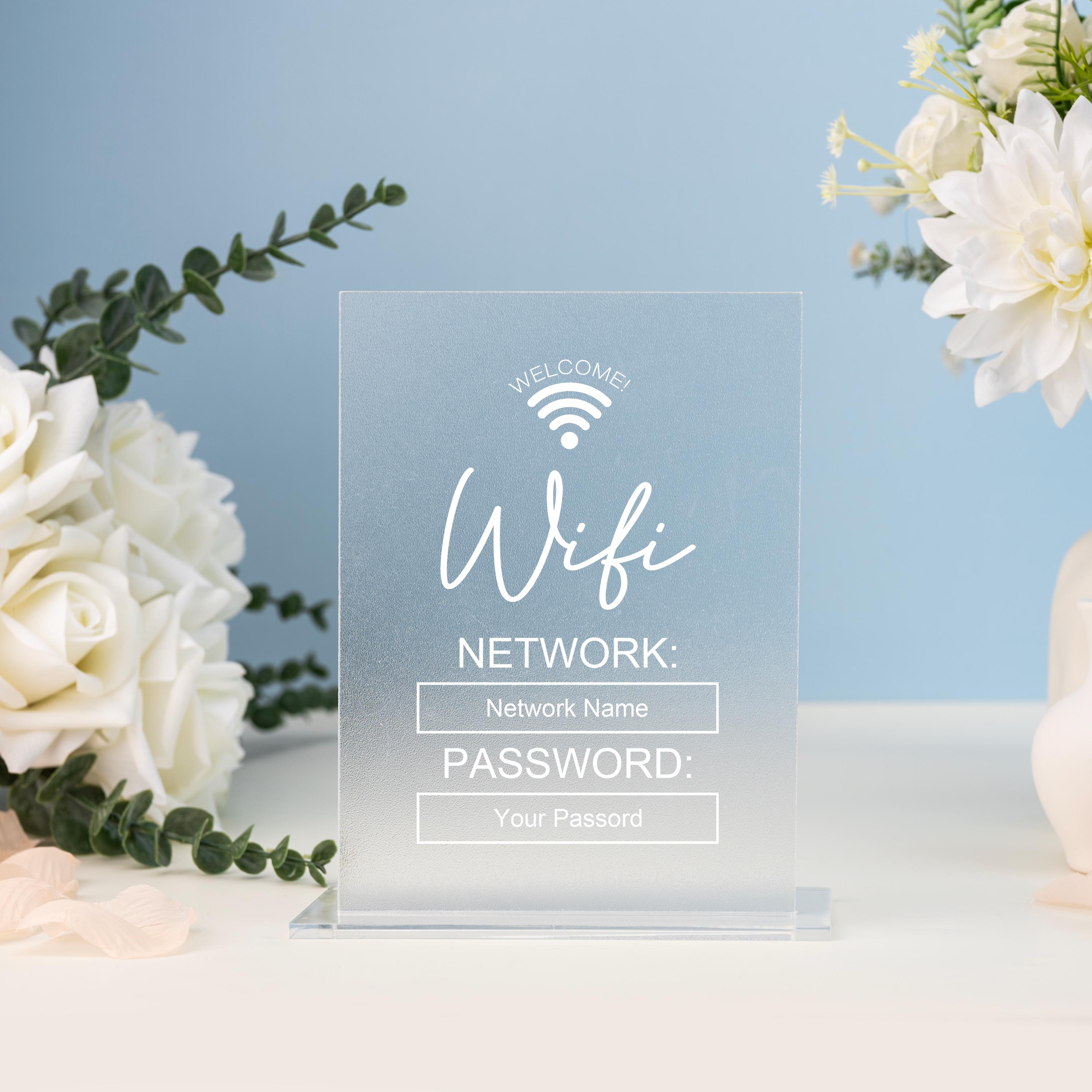 Acrylic Wifi Password Sign,personalized Wi-fi Network Sign,custom Wifi ...