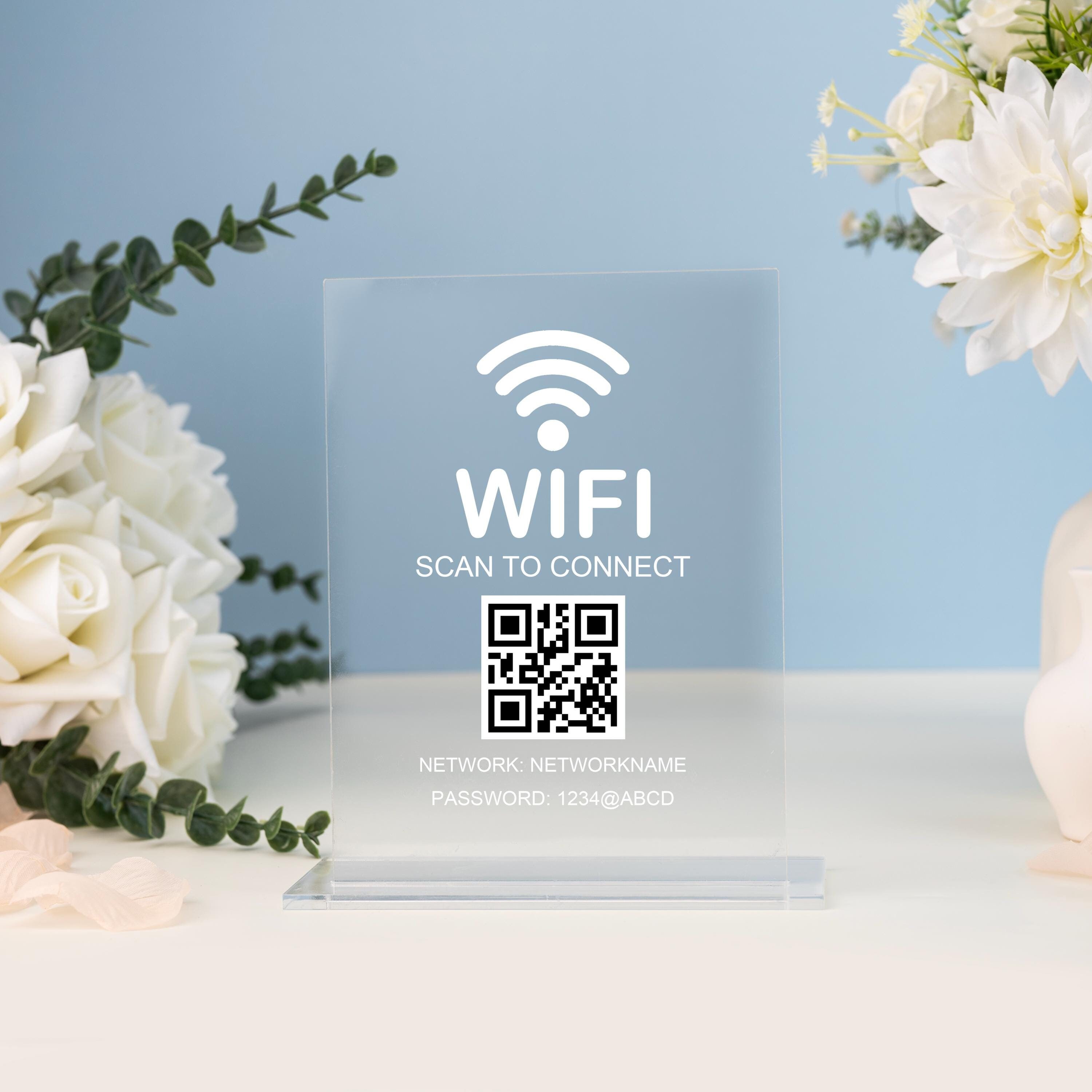 Acrylic Wifi Password Sign,personalized Wi-fi Network Sign,custom Wifi ...