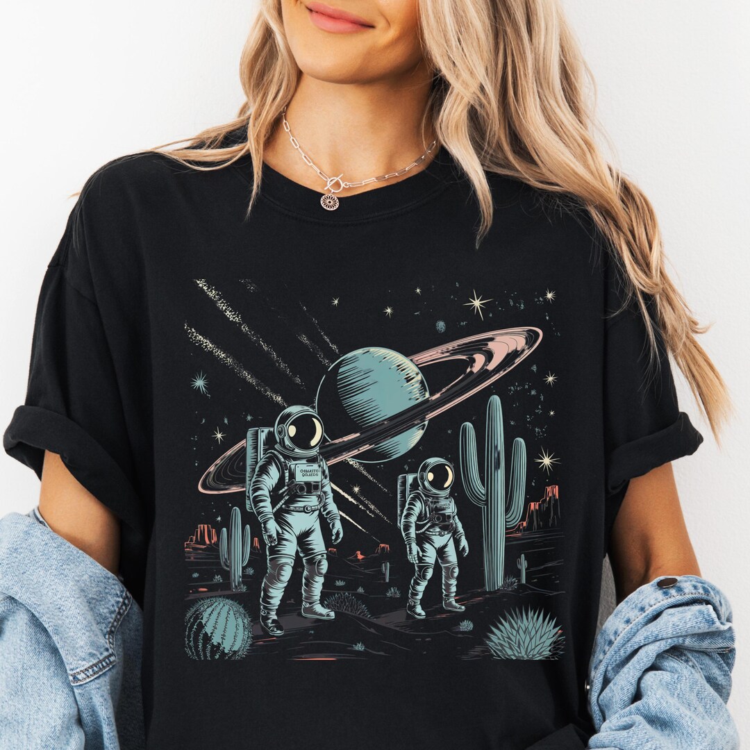 Retro Space Astronomy Comfort Colors® Shirt, Vintage Sci-fi Fighter ...