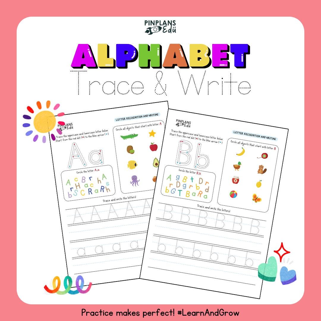 Alphabet Tracing, Writing, and Recognizing Uppercase and Lowercase ...
