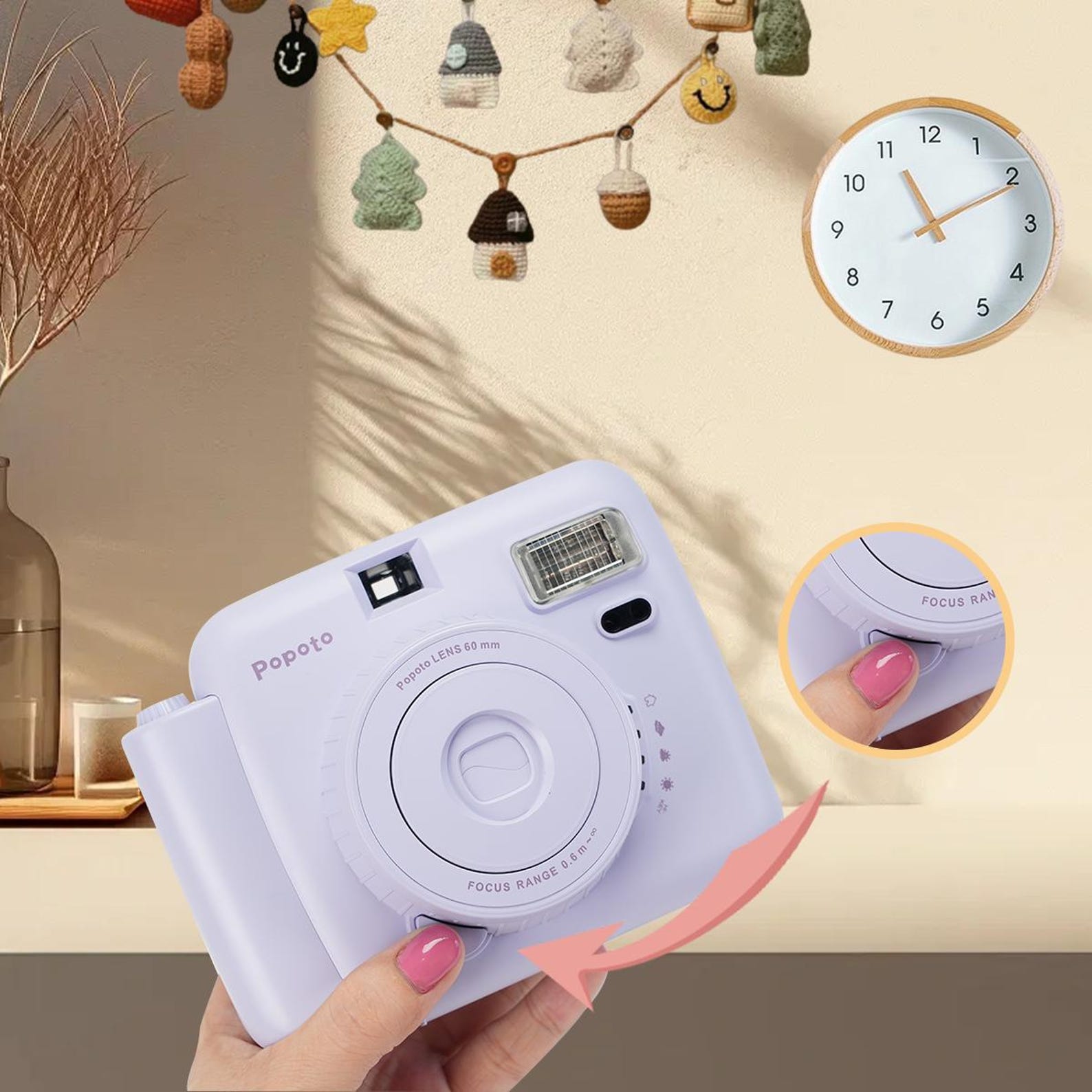 Capture Memories With the Popoto Instant Camera Bundle Purple Set ...