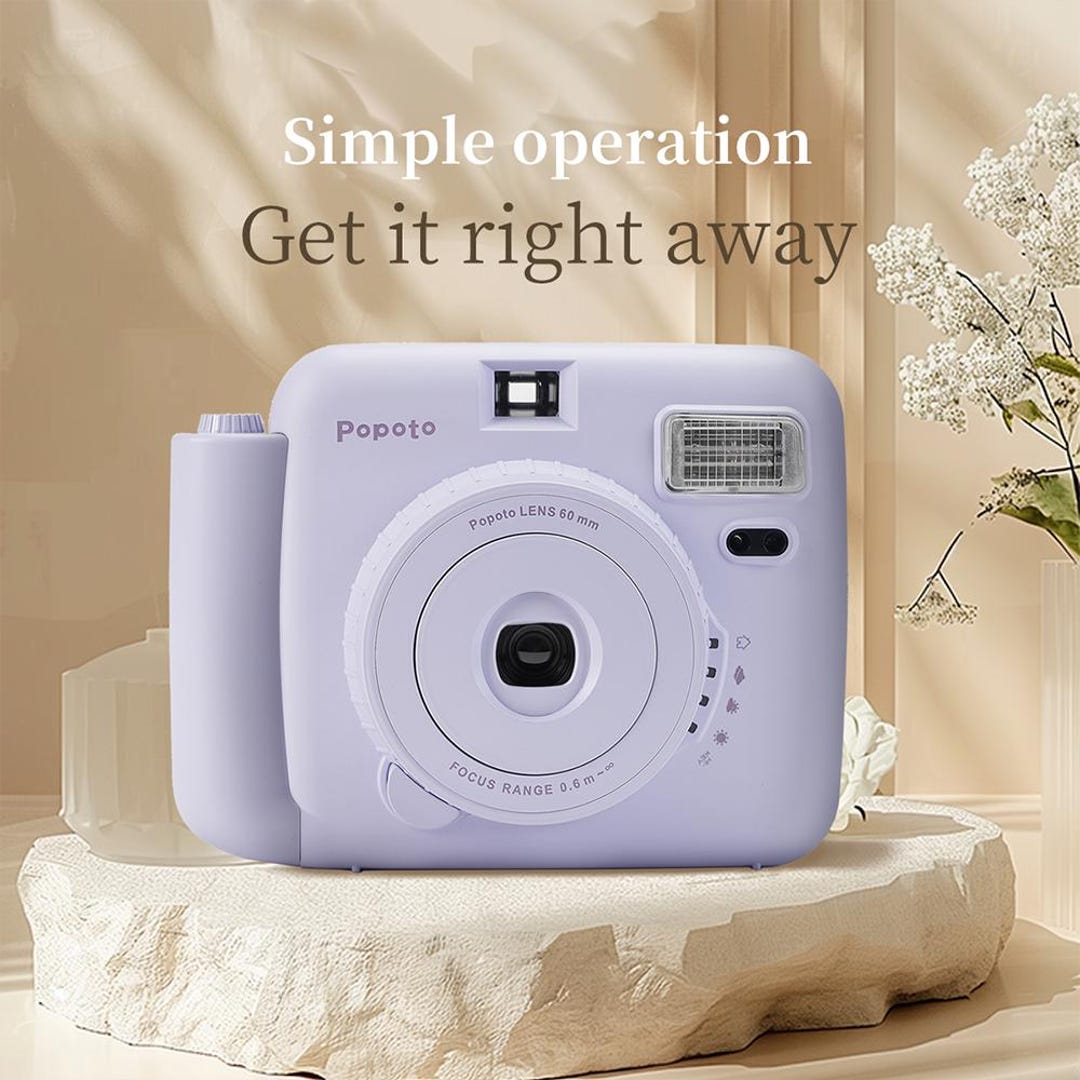 Capture Memories With the Popoto Instant Camera Bundle Purple Set ...