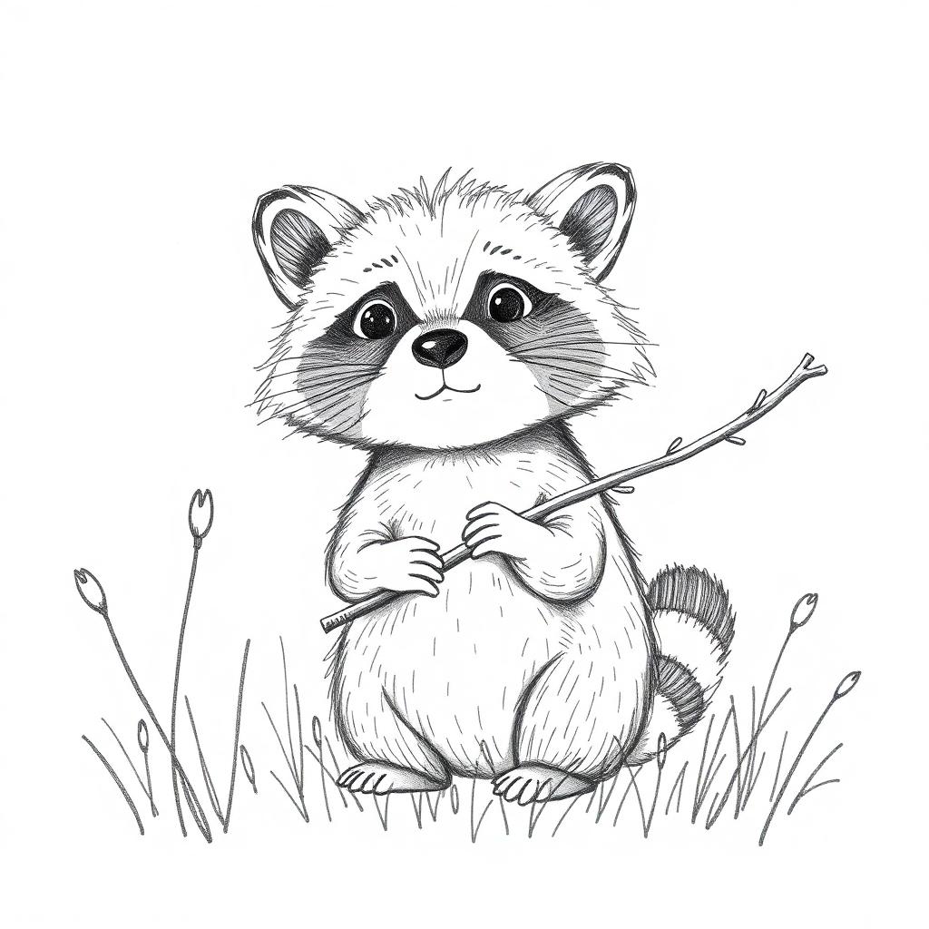 10 Cute Raccoon Coloring Pages – Printable Fun for Kids and Adults! - Etsy