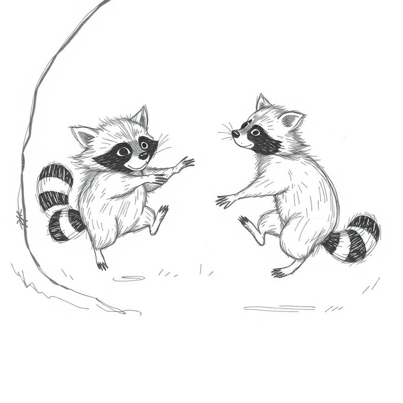 10 Cute Raccoon Coloring Pages – Printable Fun for Kids and Adults! - Etsy