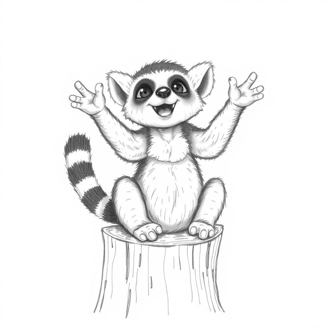 10 Adorable Lemur Coloring Pages – Printable Fun for Kids and Adults ...