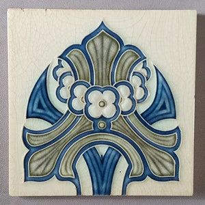 Antique German Jugendstil Tile Art Panel by NSTG Grohn - Etsy