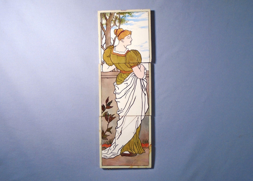Hand Painted Minton Tiles Neoclassic Woman - Etsy