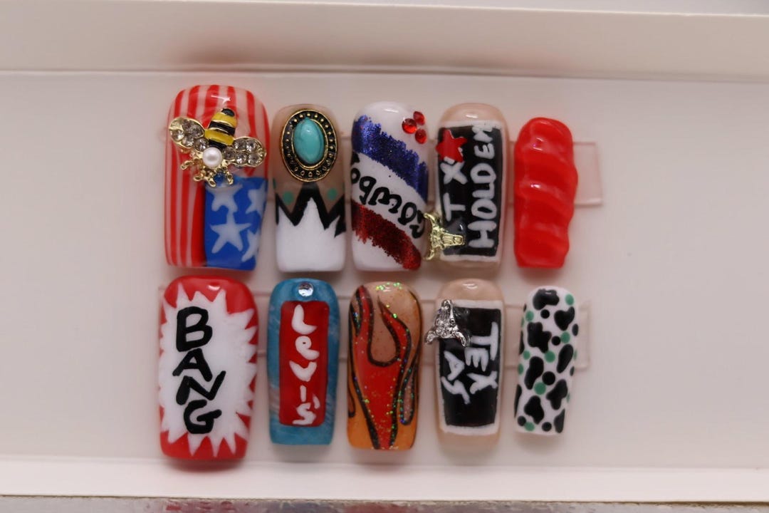 Custom Made to Order! Cowboy Carter Tour - Beyoncé Nails - Etsy