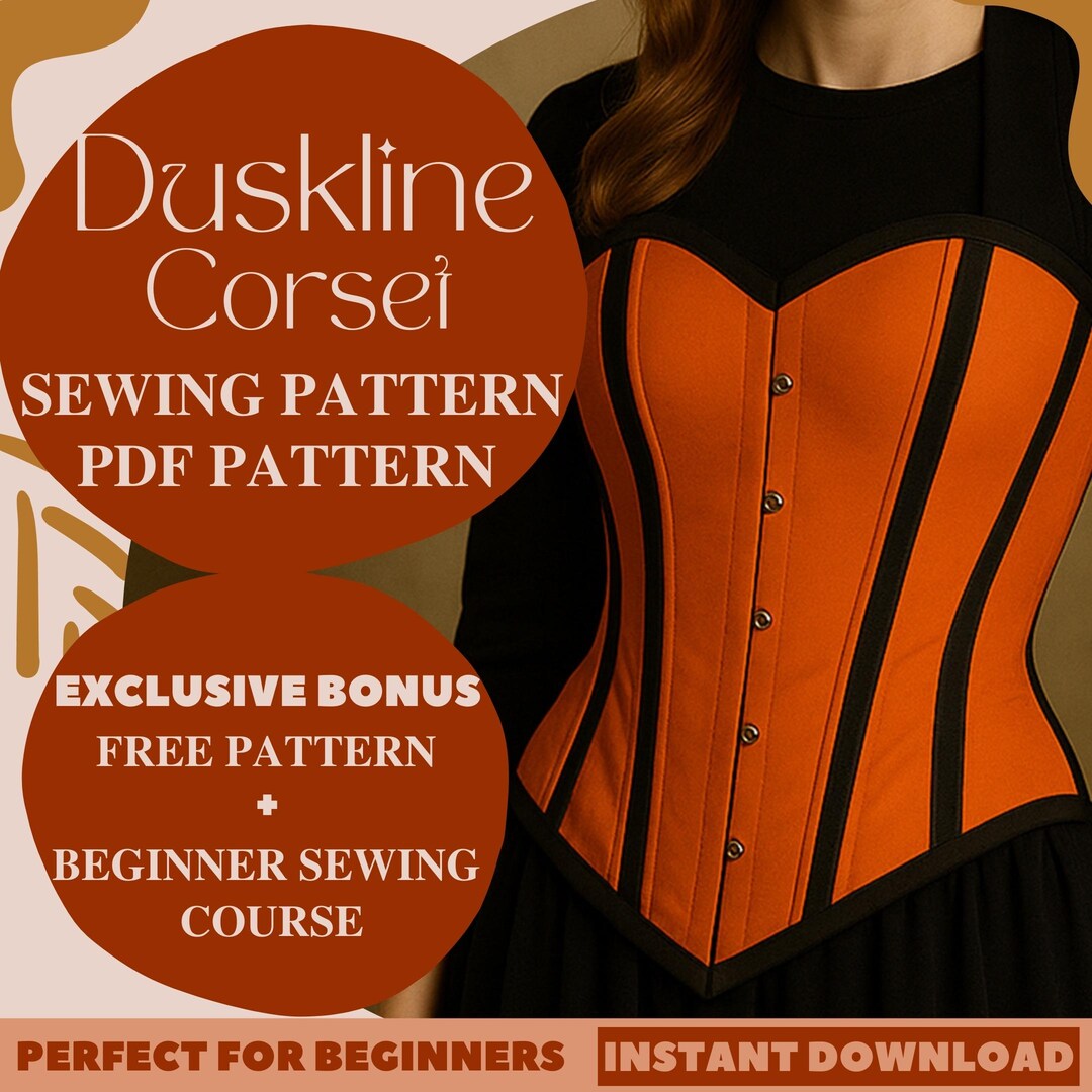 Duskline Overbust Corset Sewing Pattern Victorian Renaissance Corset ...
