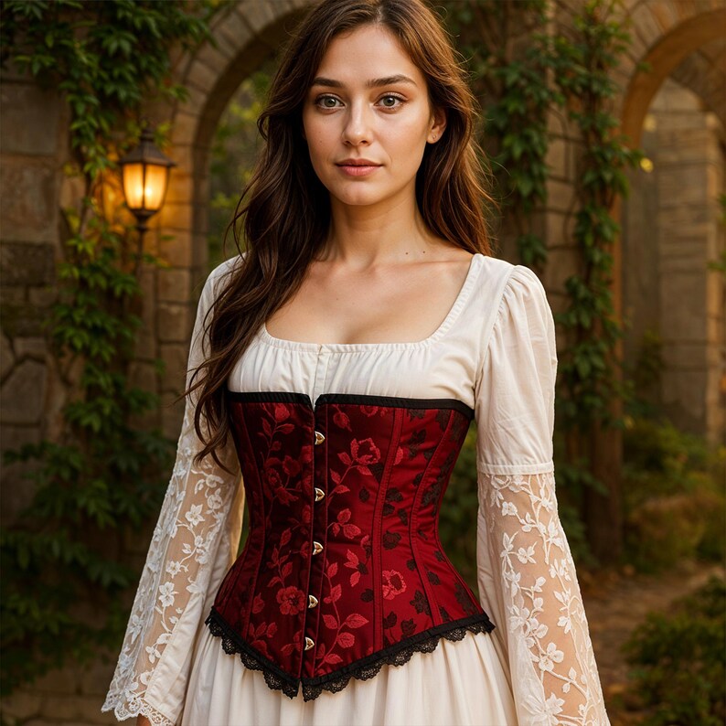 Crimson Ivy Corset Pattern Sewing Pattern Renaissance Floral Underbust ...