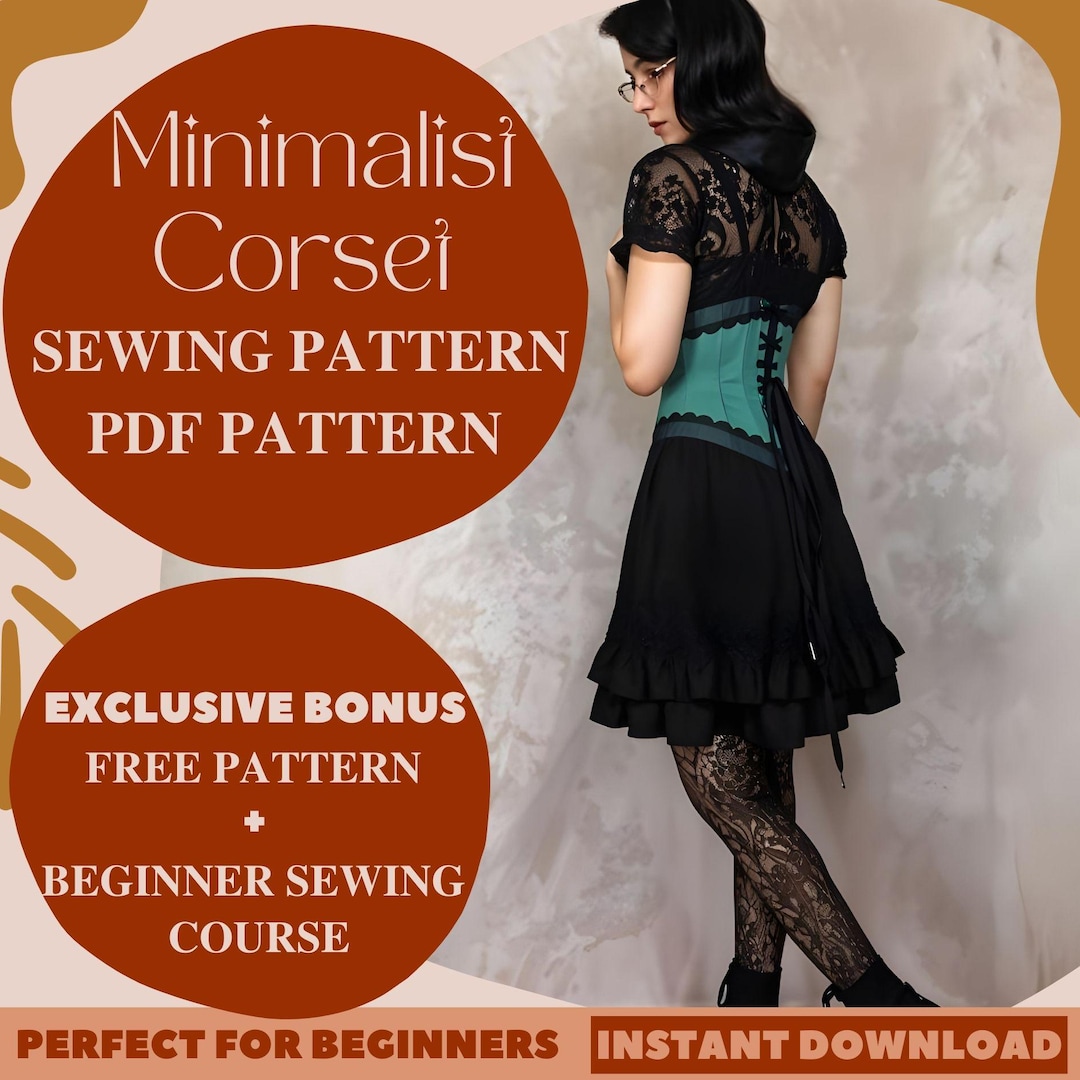 Minimalist Underbust Corset Sewing Pattern, Beginner-friendly Corset ...