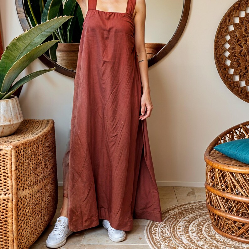 Large Strap Style Dress Sewing Pattern, Wide Strap Maxi Dress Sewing ...