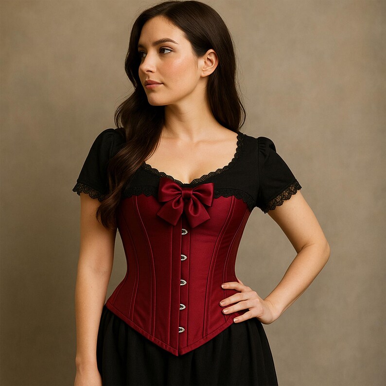Garnet Ribbon Corset Sewing Pattern Victorian Underbust Corset Design ...