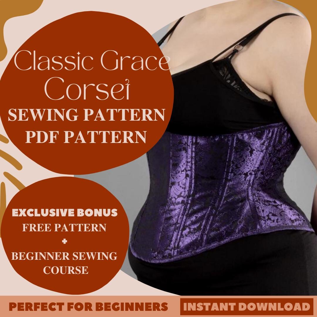 Classic Grace Corset Sewing Pattern, Underbust Corset Pattern ...