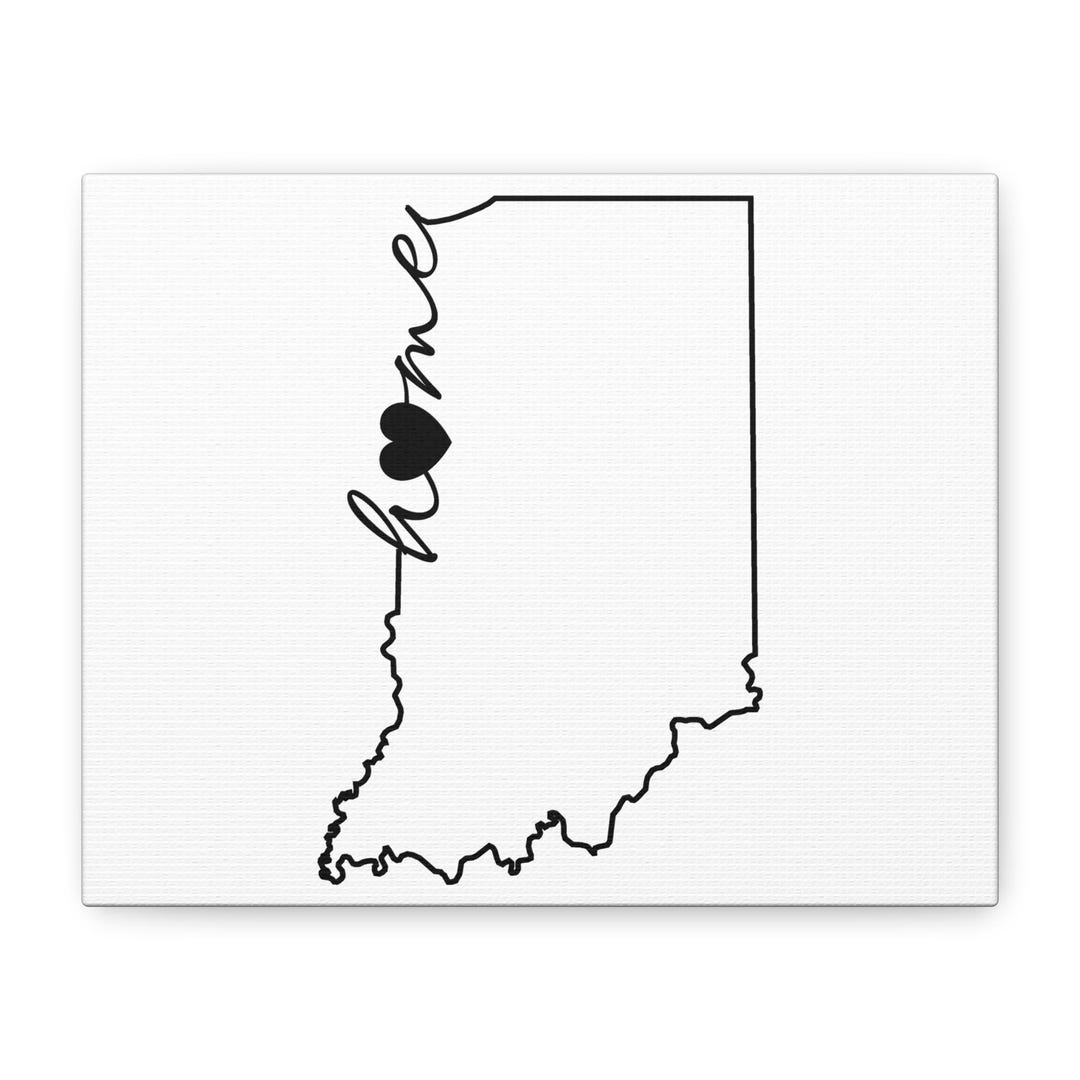 Indiana Home State Canvas Matte Canvas, Stretched, 1.25 - Etsy