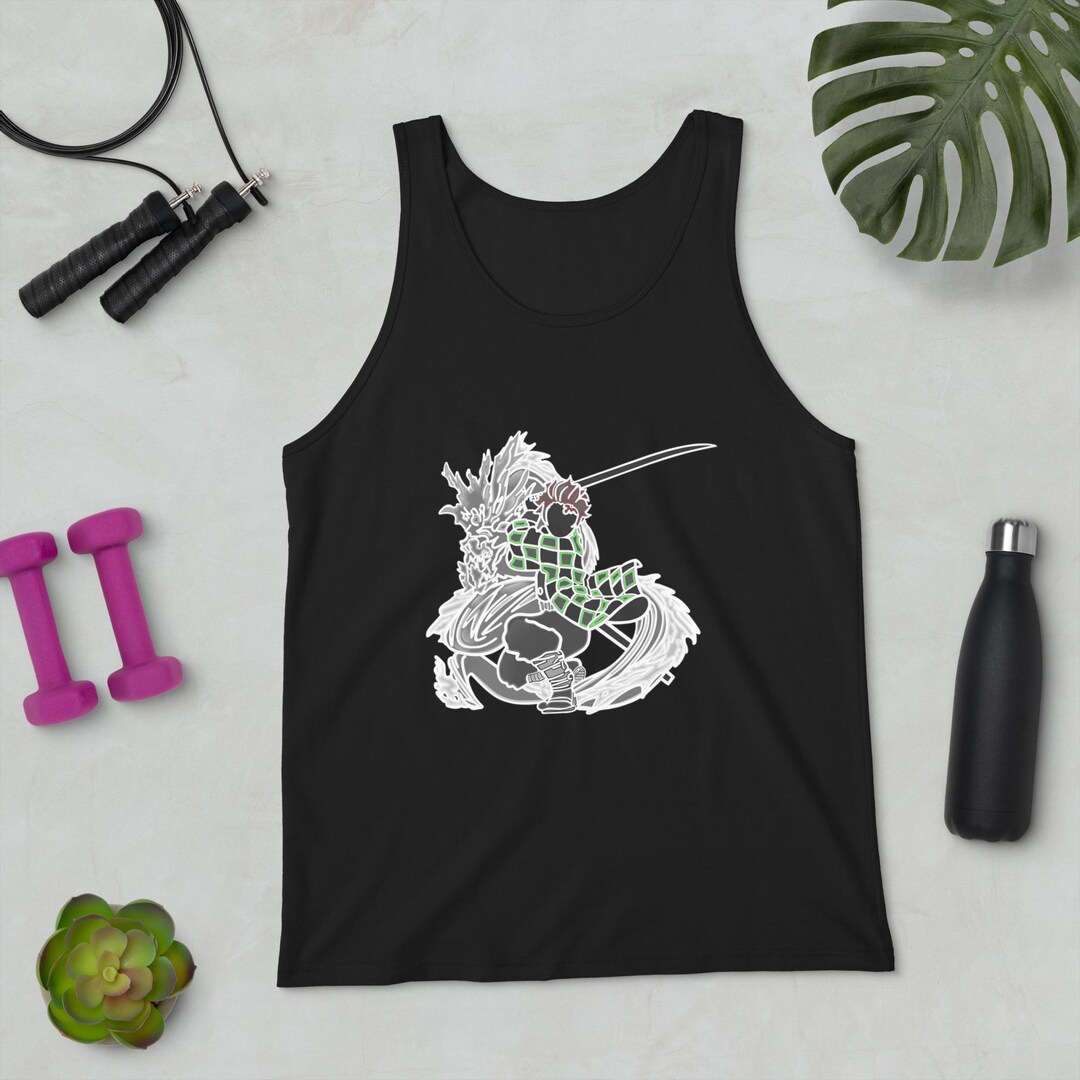 Men's Anime Tank Top: BW Slayer of Demons - Etsy