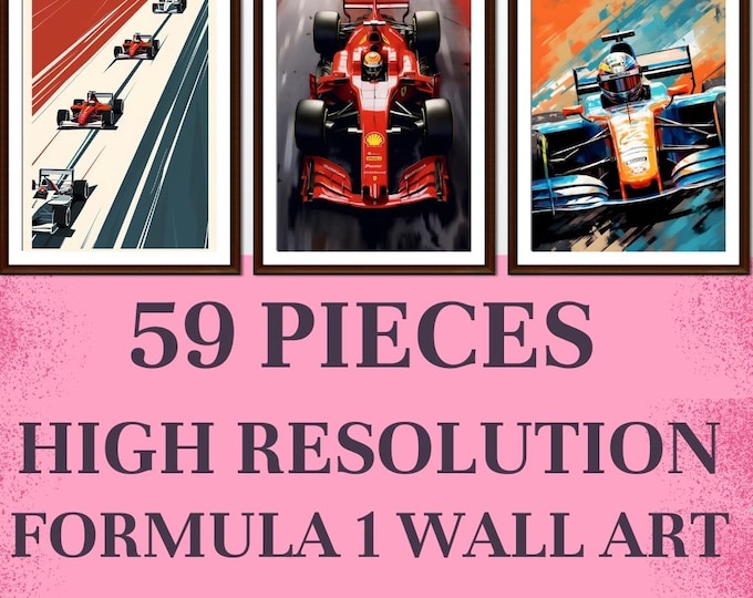 Formula 1 Racing Art Prints: Motorsport Collection (digital Download ...