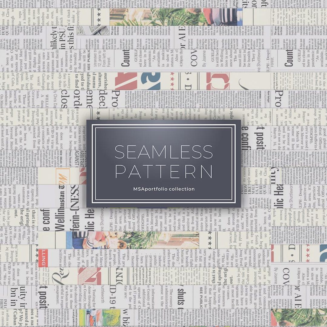 Vintage Newspaper Collage Seamless Pattern – Nostalgic Design With ...