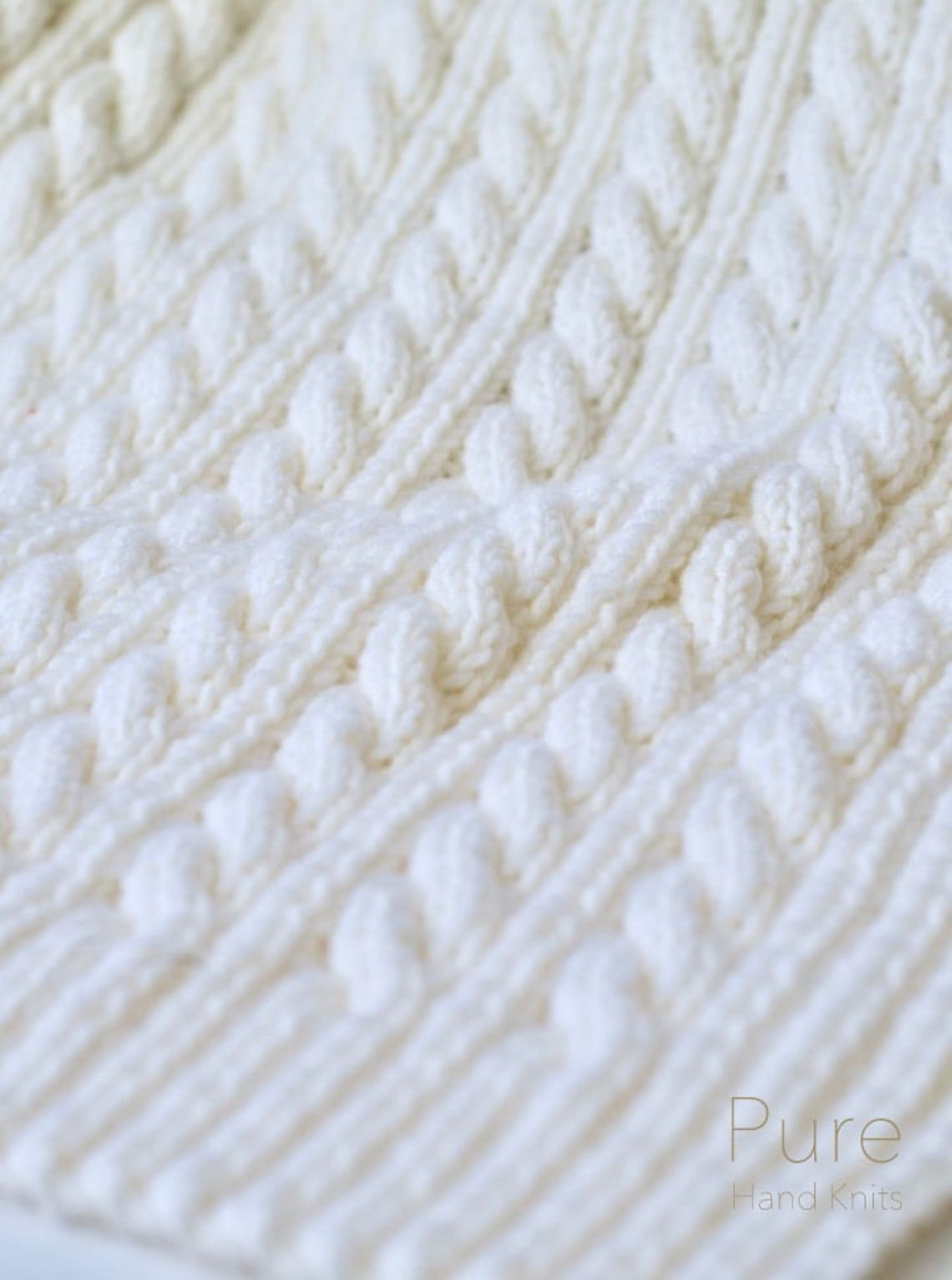 SIMPLE CABLE BLANKET Knitting Pattern Eve - Etsy