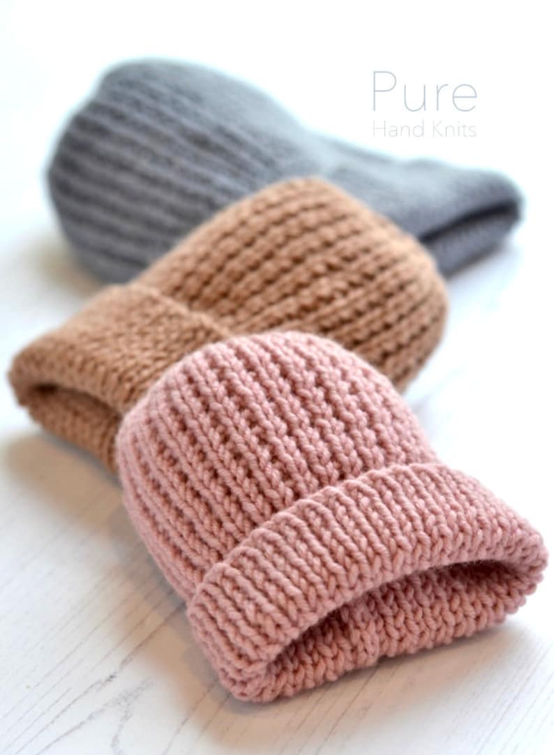 EASY KNITTING PATTERN Jasper Simple Textured Rib Hat Baby - Etsy