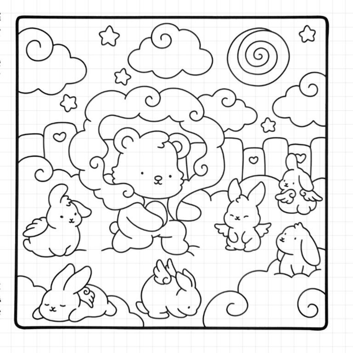Hygge Clouds Coloring Book – Cozy Digital Coloring Pages for Adults ...