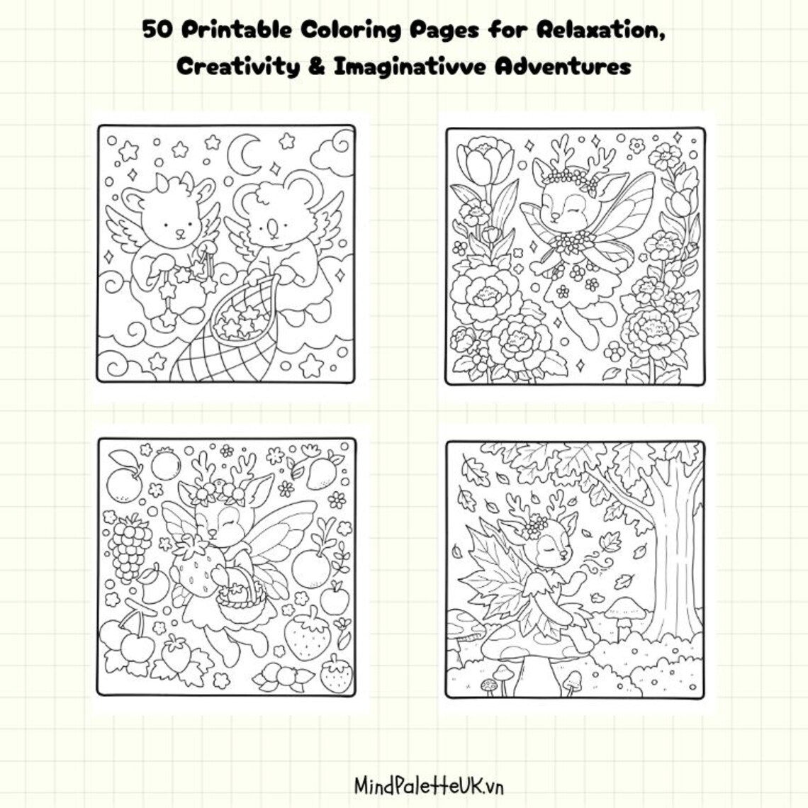 Hygge Clouds Coloring Book – Cozy Digital Coloring Pages for Adults ...
