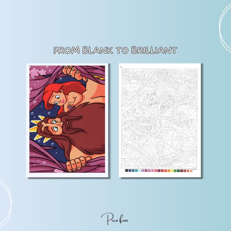 Disney Color by Number, Mystery Coloring Book (PDF Instant Download) - Etsy