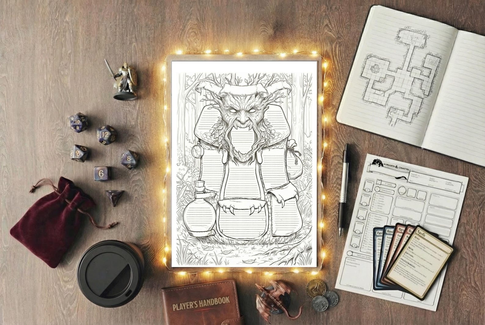 Druid Dnd Character Inventory Sheet Bag of Holding, RPG Game, Digital ...