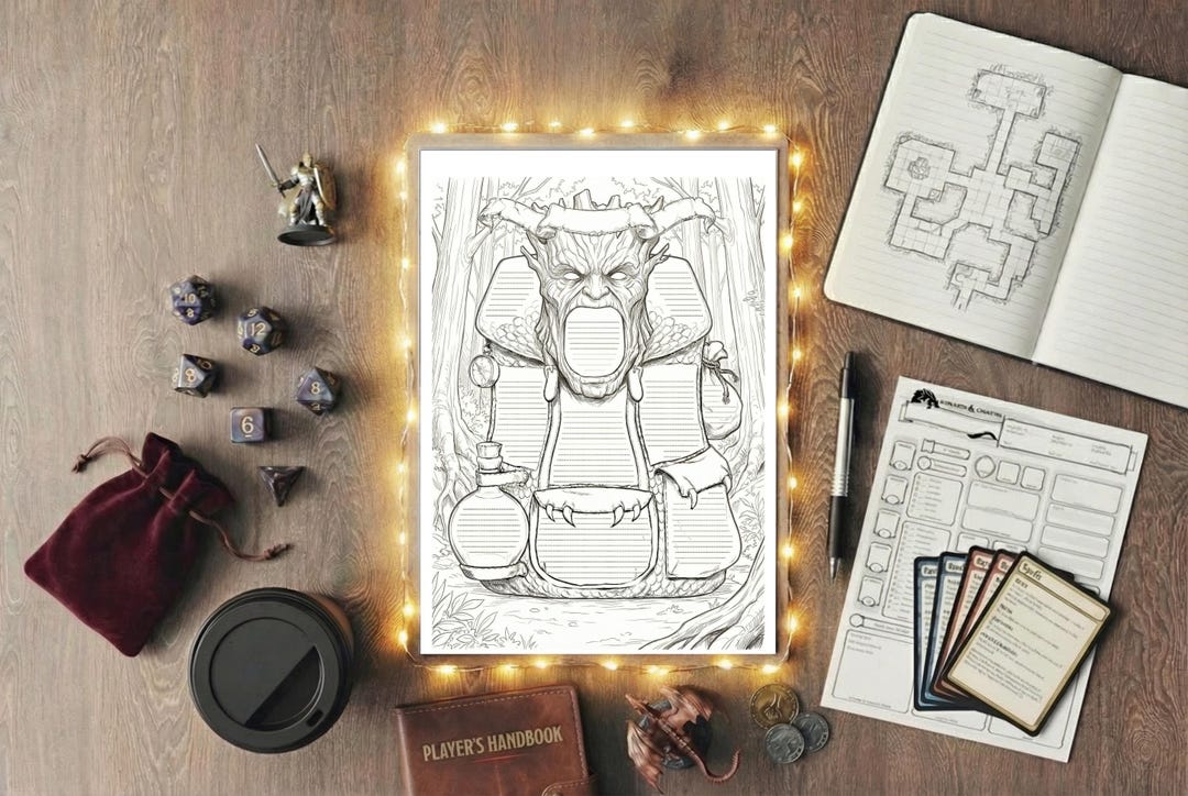 Druid Dnd Character Inventory Sheet, Bag of Holding, Printable Dungeons ...
