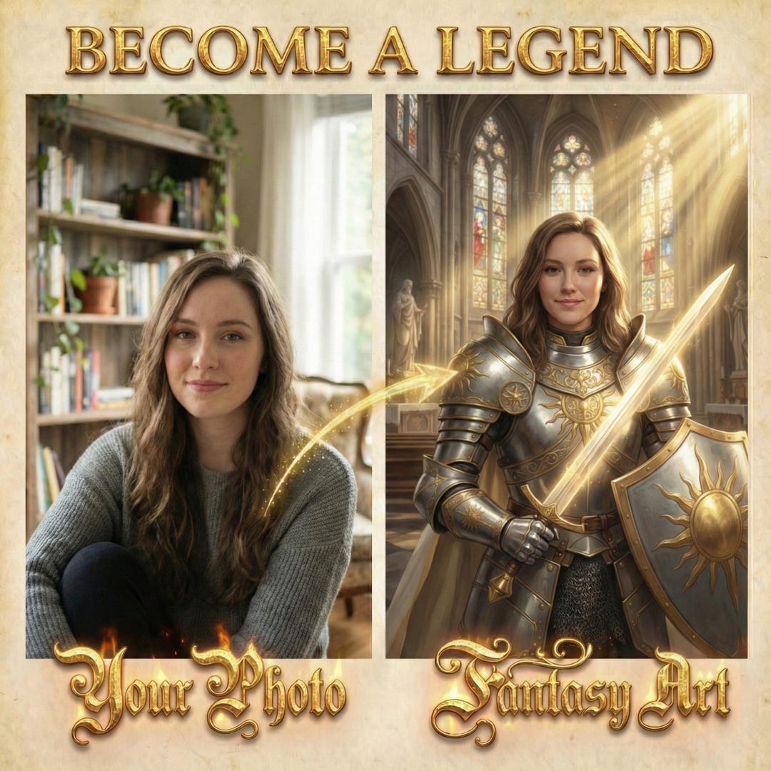 Personalized Paladin Portrait From Photo Custom Dungeons and Dragons ...