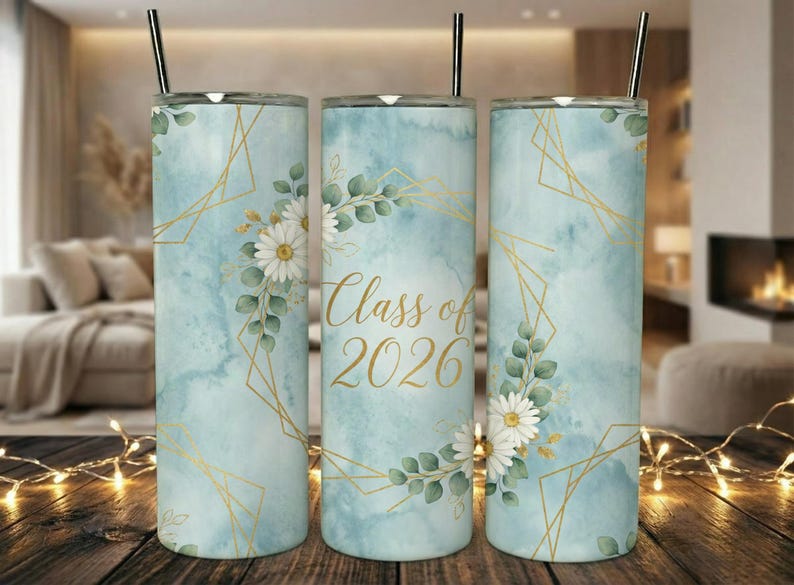Class of 2026 Tumbler Wrap Design for Graduation Sublimation PNG ...