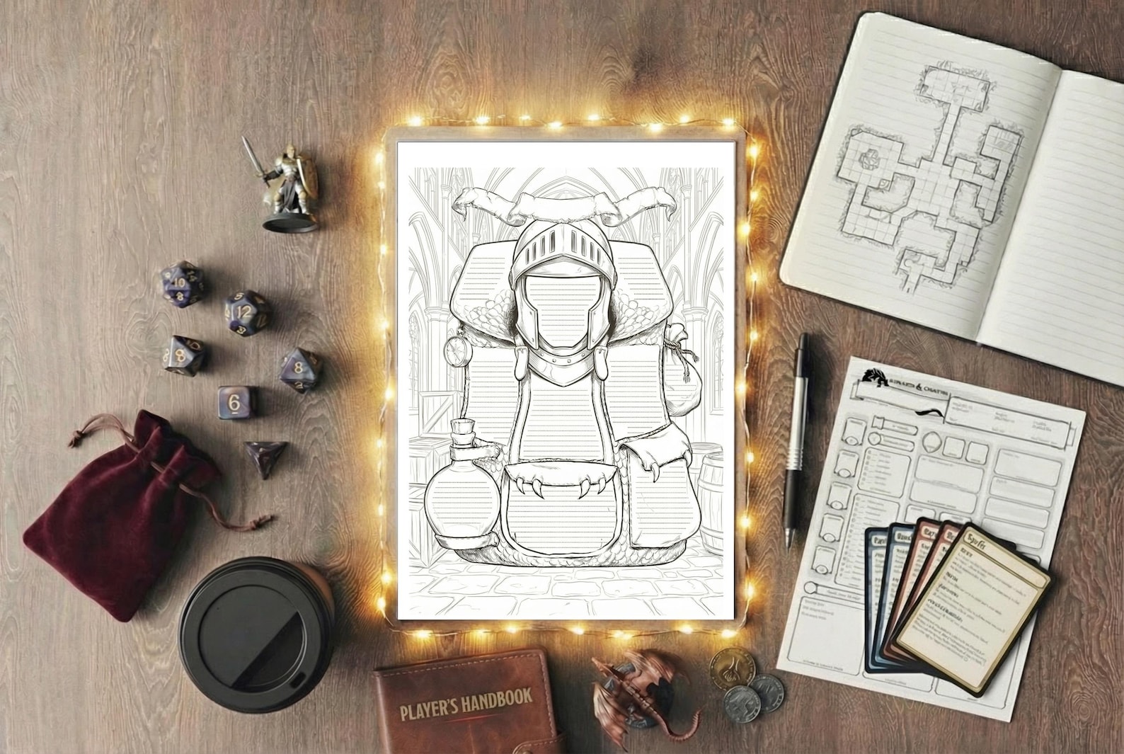 Paladin Dnd Character Inventory Sheet Printable, Dungeons and Dragons ...