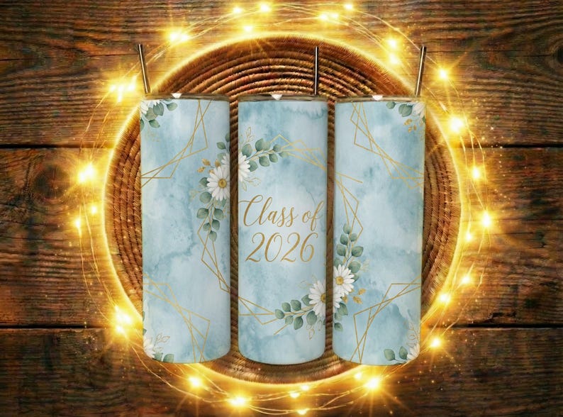 Class of 2026 Tumbler Wrap Design for Graduation Sublimation PNG ...