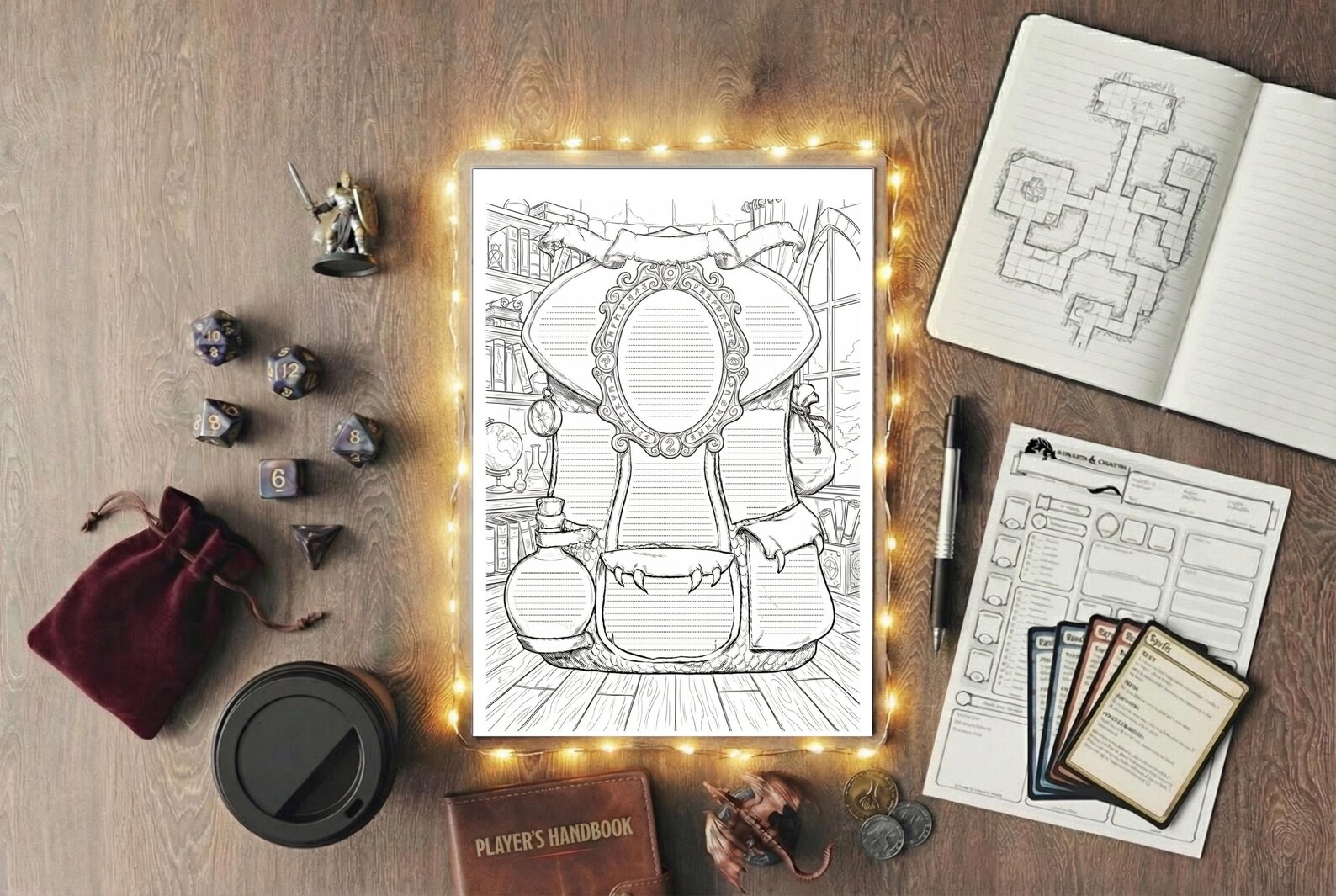 Magic Mirror Dnd Character Inventory Sheet Bag of Holding Digital ...