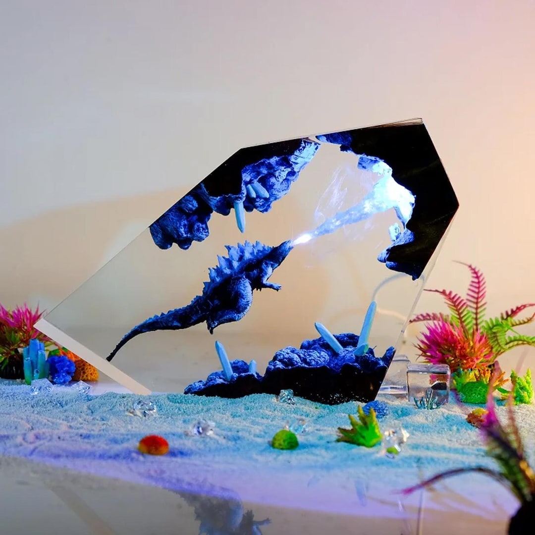 GO/DZI.LL.A Monster Night Light Atomic Breath Resin Lamp Personalized ...