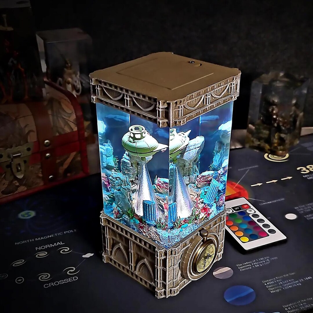 Atlantis City Undersea Ocean Custom Resin Lamp, Clock, Resin Creations ...