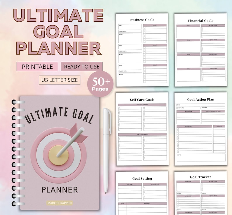 Ultimate Goal Planner, Daily Weekly Monthly Yearly Quarterly, Long Term ...