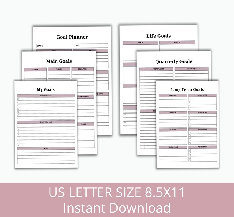 Ultimate Goal Planner, Daily Weekly Monthly Yearly Quarterly, Long Term ...