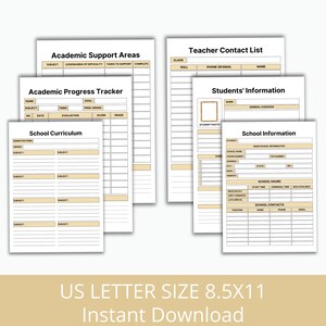 Printable Student Planner Bundle, Study Planner Bundle, Academic ...