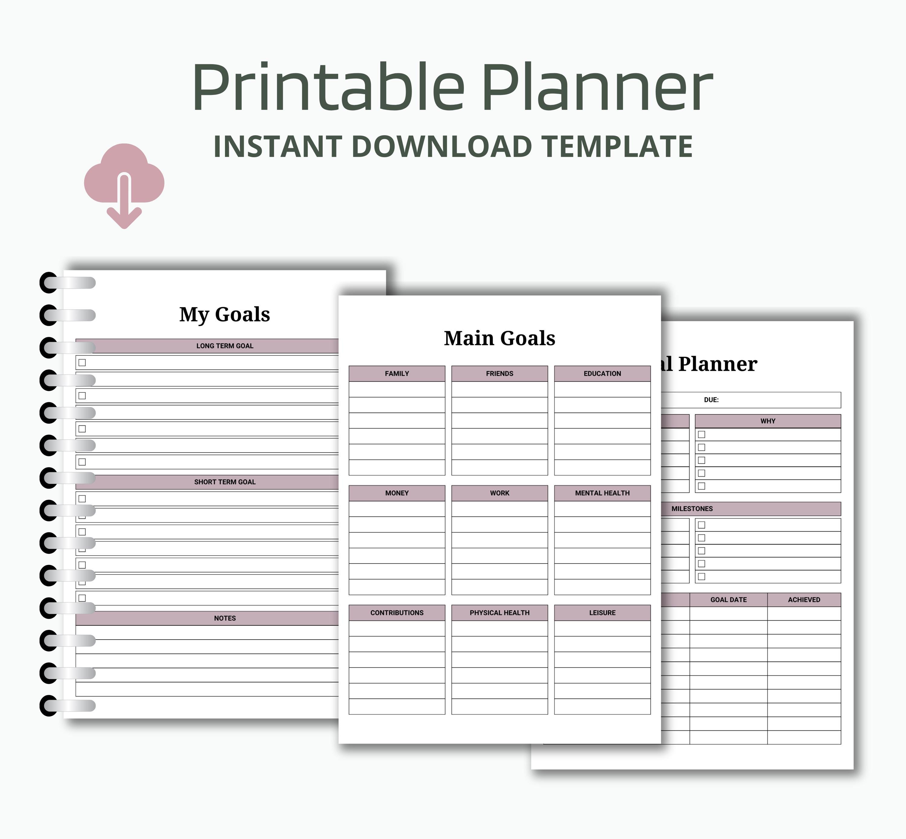 Ultimate Goal Planner, Daily Weekly Monthly Yearly Quarterly, Long Term ...