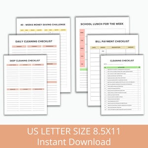 Home Management Binder, Household Planner, Cleaning Checklist, Family ...