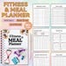 Printable Fitness & Meal Planner, Minimalist Wellness Journal, Workout ...