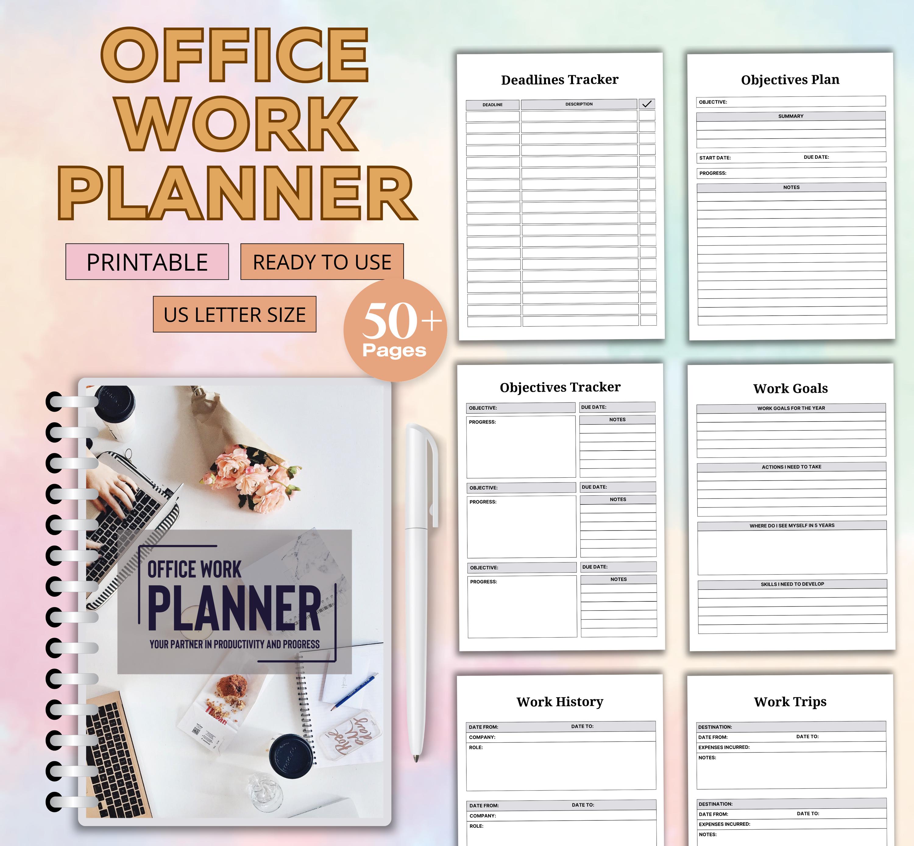 2025 Office Work Planner, Office Task Planner, Office Organizer, Work ...