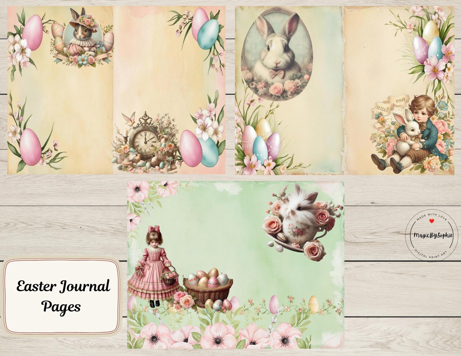 Easter Junk Journal Kit, Easter Ephemera,easter Clipart,printable Junk ...
