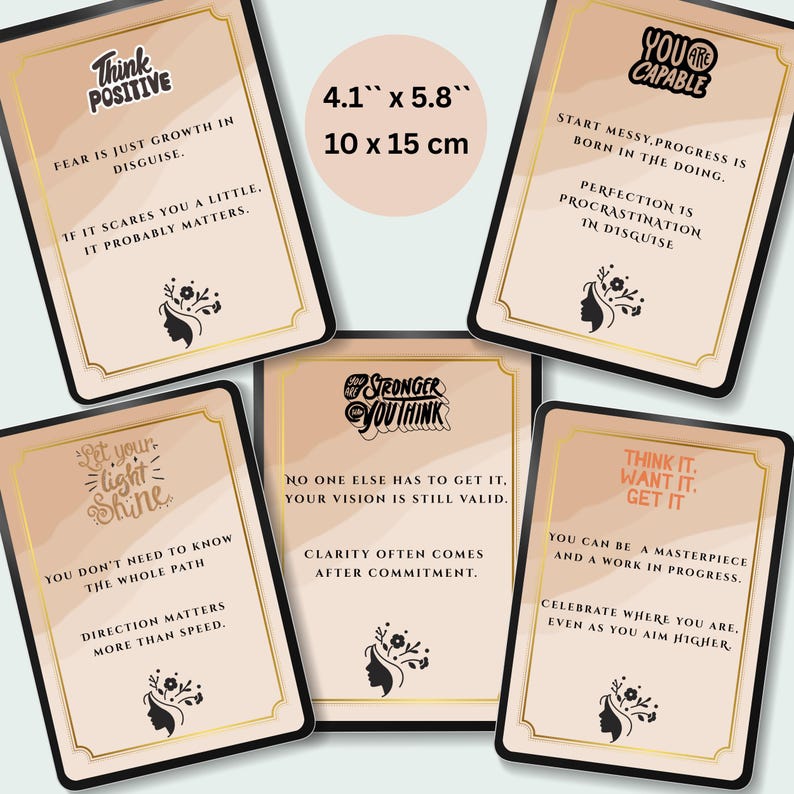Printable Affirmation Cards - Motivational Quote Deck (digital Download ...