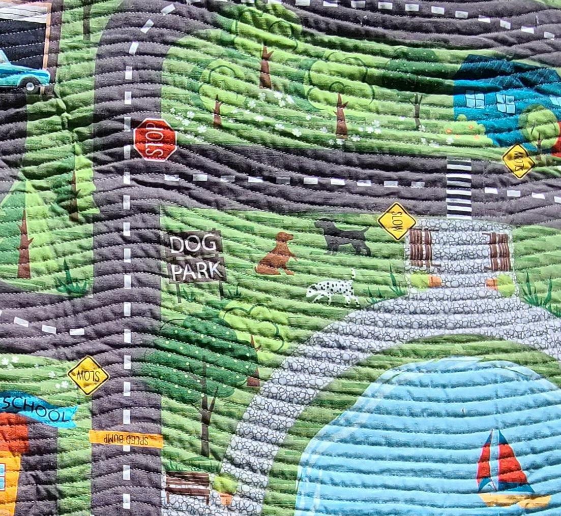 Playmat Car Quilt Roadway Baby Blanket, Nursery Bedding Newborn Boys ...