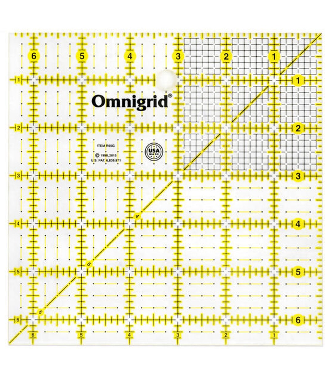 Omnigrid Square Grid Quilting Ruler 6 1/2" X 6 1/2" - New - Etsy